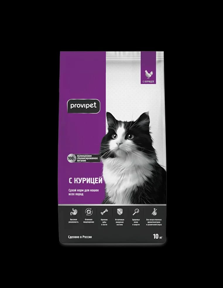 ProviPet Сухой корм д/кошек с курицей 10кг(1534)