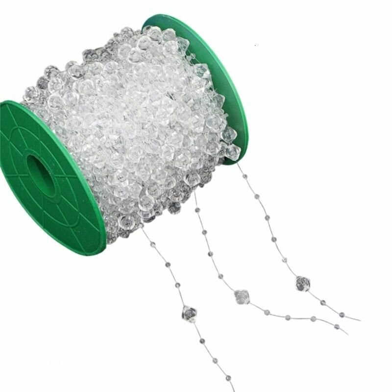 Прозрачная бисерная цепочка для рукоделия, - Прозрачность углового бортика