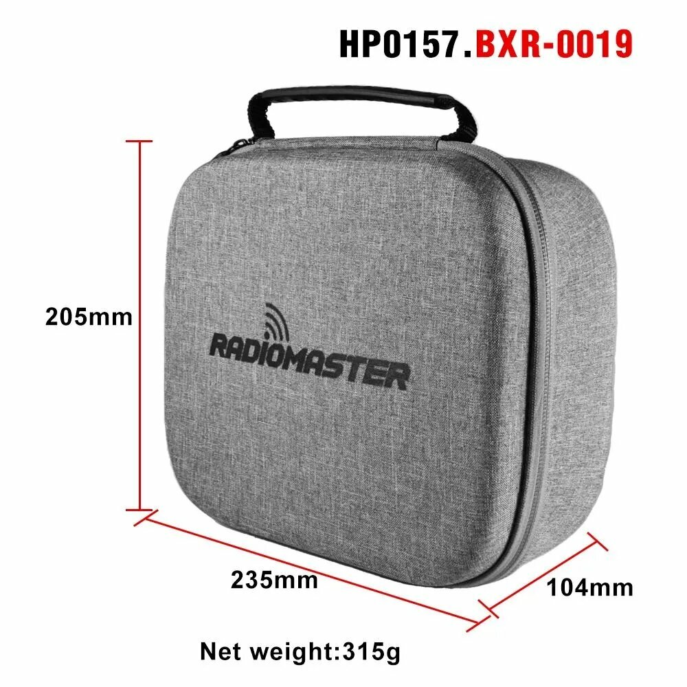 RadioMaster - защитный кейс для пультов TX12/TX16S/Boxer/Zorro. Надежный чехол с прочной конструкцией для хранения и транспортировки радиопередатчиков