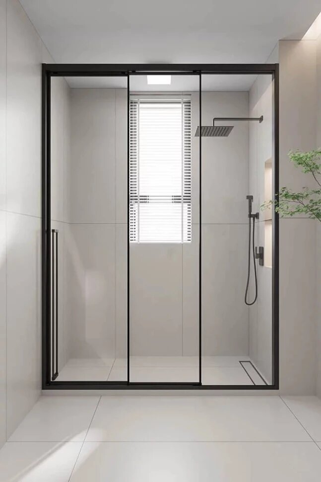 Душевая дверь Veconi Premium Prato PR3/R-120-01-B-C4 120 см R, профиль черный матовый, стекло прозрачное
