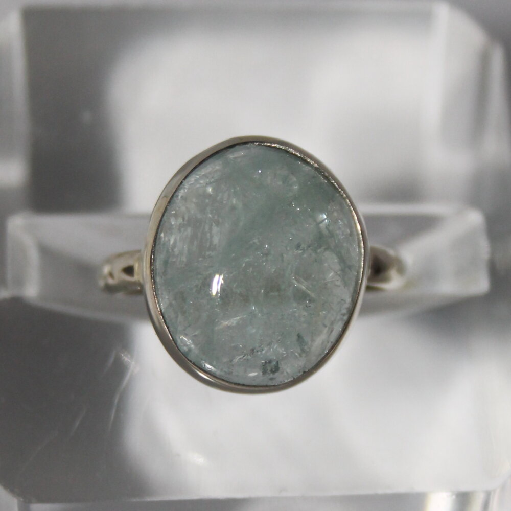 Кольцо, аквамарин