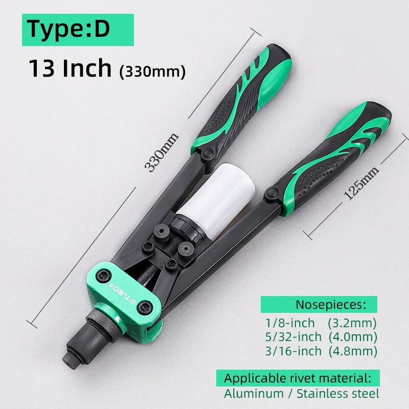 Ручной заклепочный пистолет FENNEC 8/9/13/14/17 дюймов TYPE D