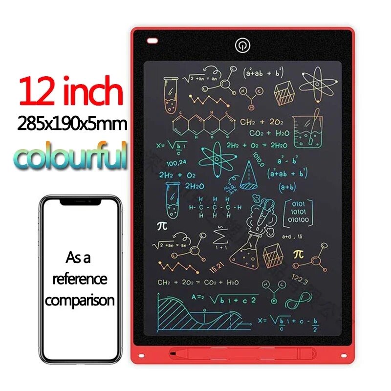 Интерактивная доска для рисования 12 inch colorful D, Красный