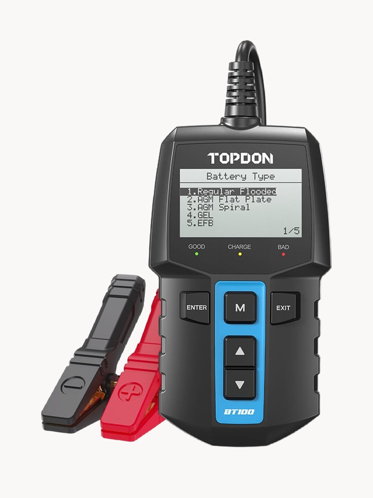 Умный тестер аккумуляторных батарей TOPDON BT100W