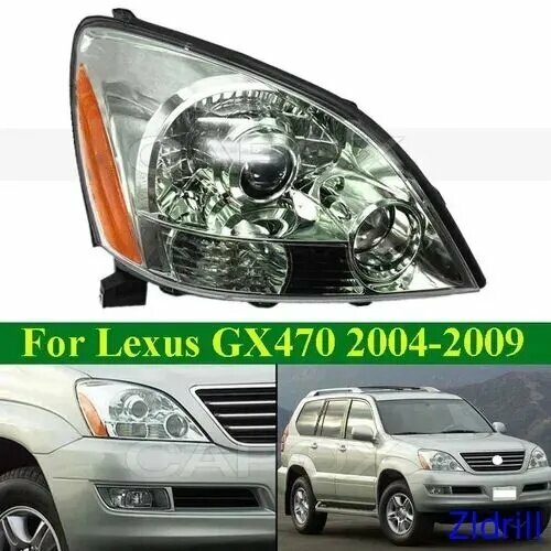 Zldrill Фары автомобильные, 1 шт, арт. Lexus GX470 2004-2009