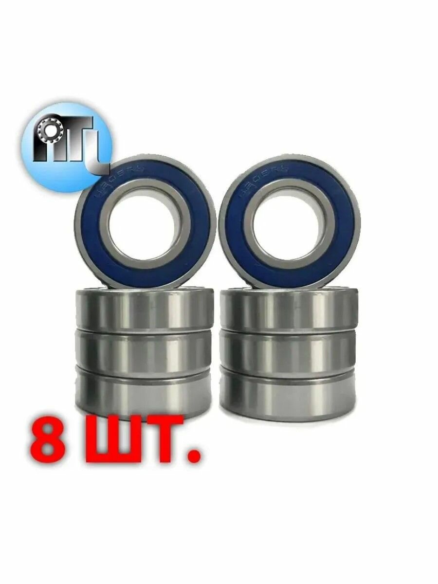 Набор подшипников для опорных роликов откатных ворот 6204-2RS (180204) 8 шт. NTL Bearing