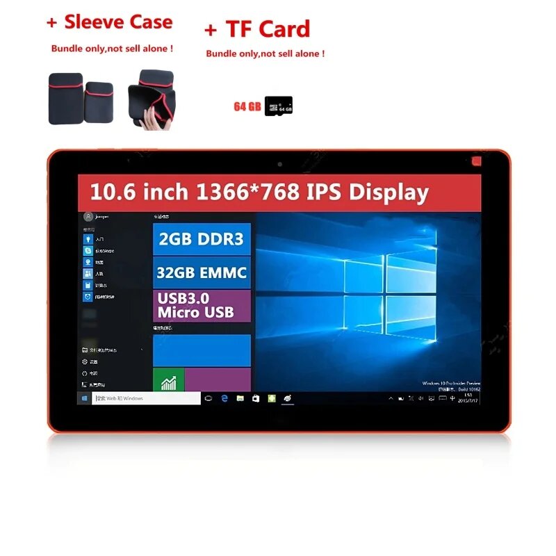 Планшет Glavey, 10.6", 2/32ГБ, Wi-Fi+3G, Windows