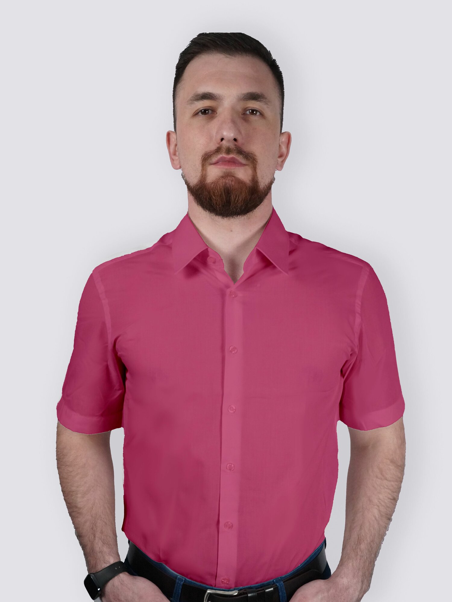 Рубашка Freeman Базовая коллекция, размер 39, розовый,