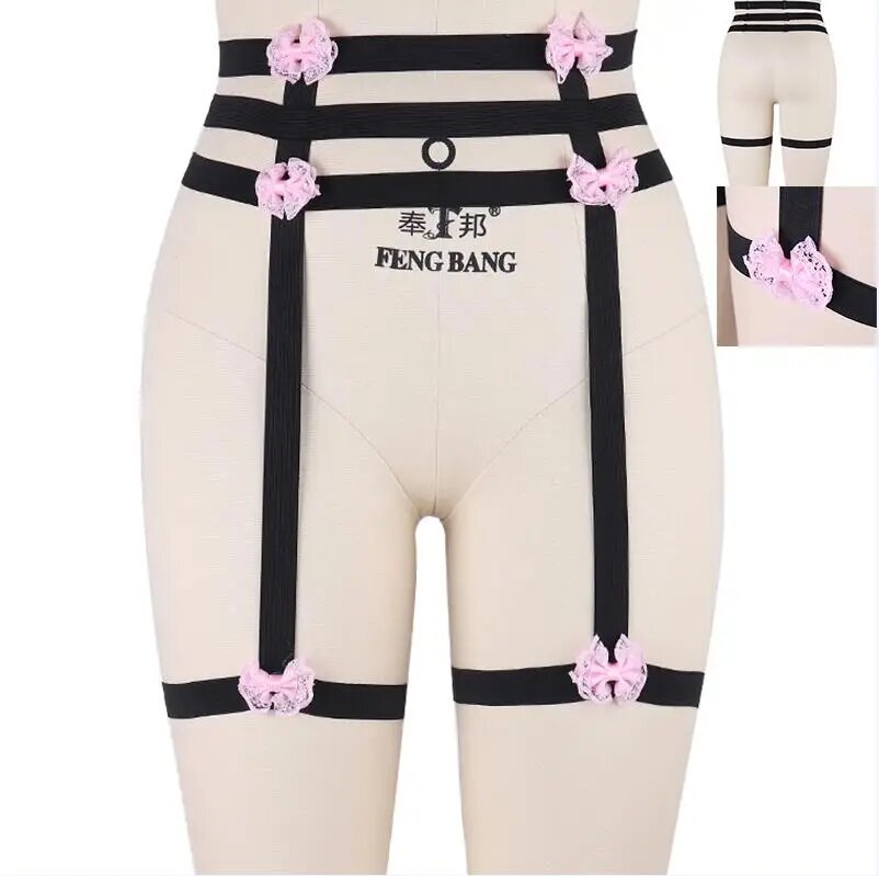 BODY HARNESS Розовый Бант Харнес P0035