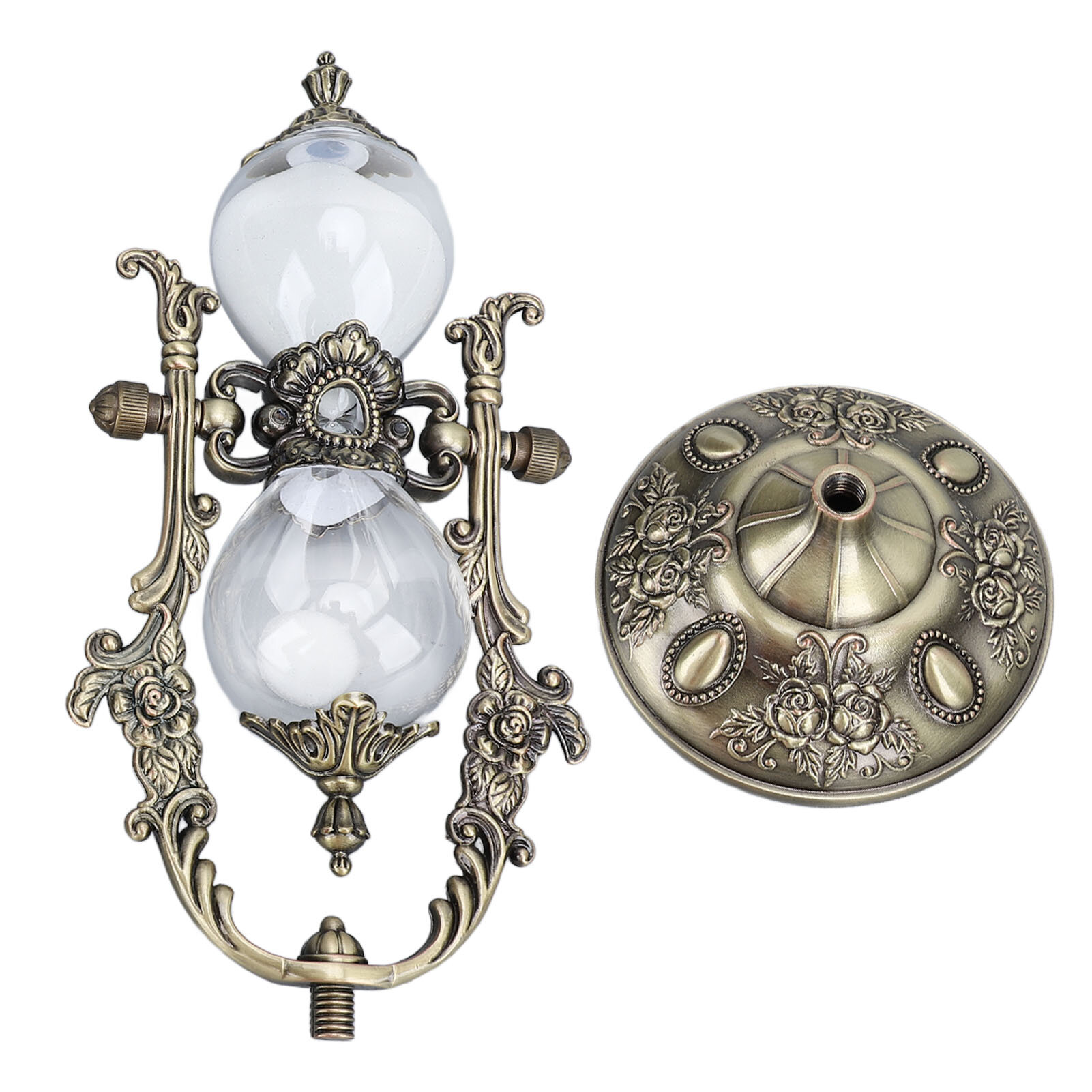 Песочные часы с подставкой, винтажные, 15 минут, гравированные, в форме золотых песочных часов, для украшения полки, бронзового цвета.