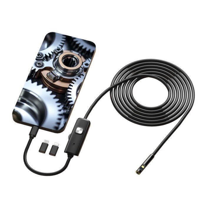 Эндоскоп гибкий 8 мм, 2 м с дополнительной боковой камерой