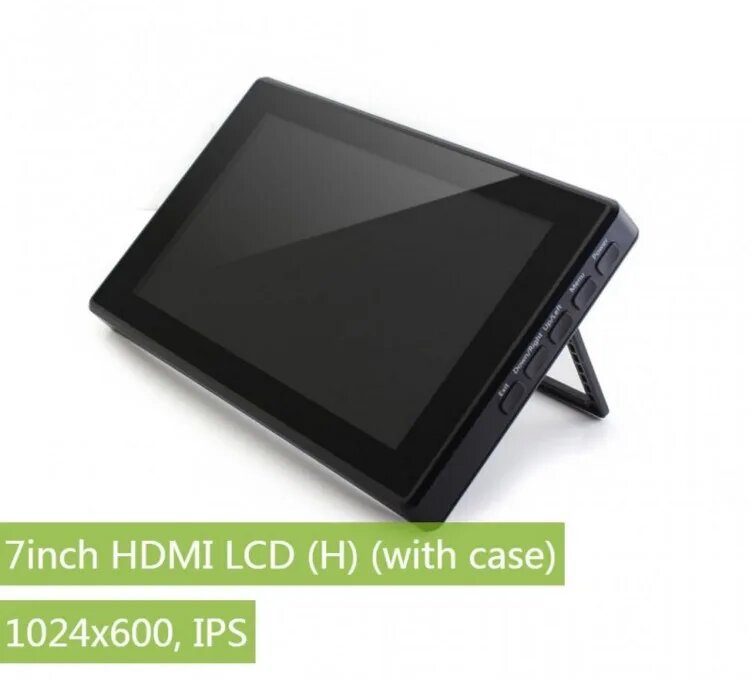 7-дюймовый ЖК-Дисплей HDMI (H) (с фотографией), емкостный сенсорный экран, с фотографиями, 1024 × 600, HDMI, IPS, поддерживает все RPi/Jetson Nano/игровые консоли/ПК