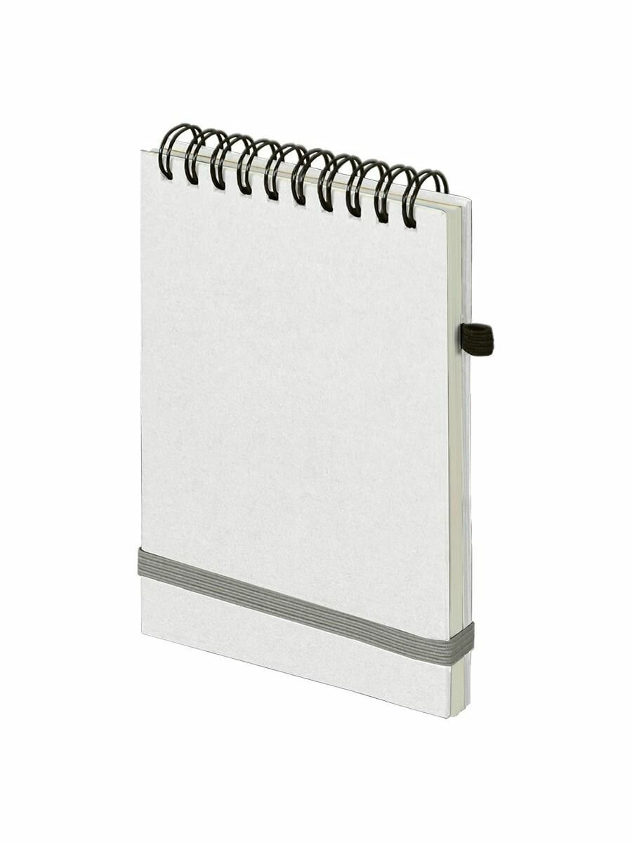 Блокнот на спирали MEMO, 95х145 мм, белый, блок в клетку