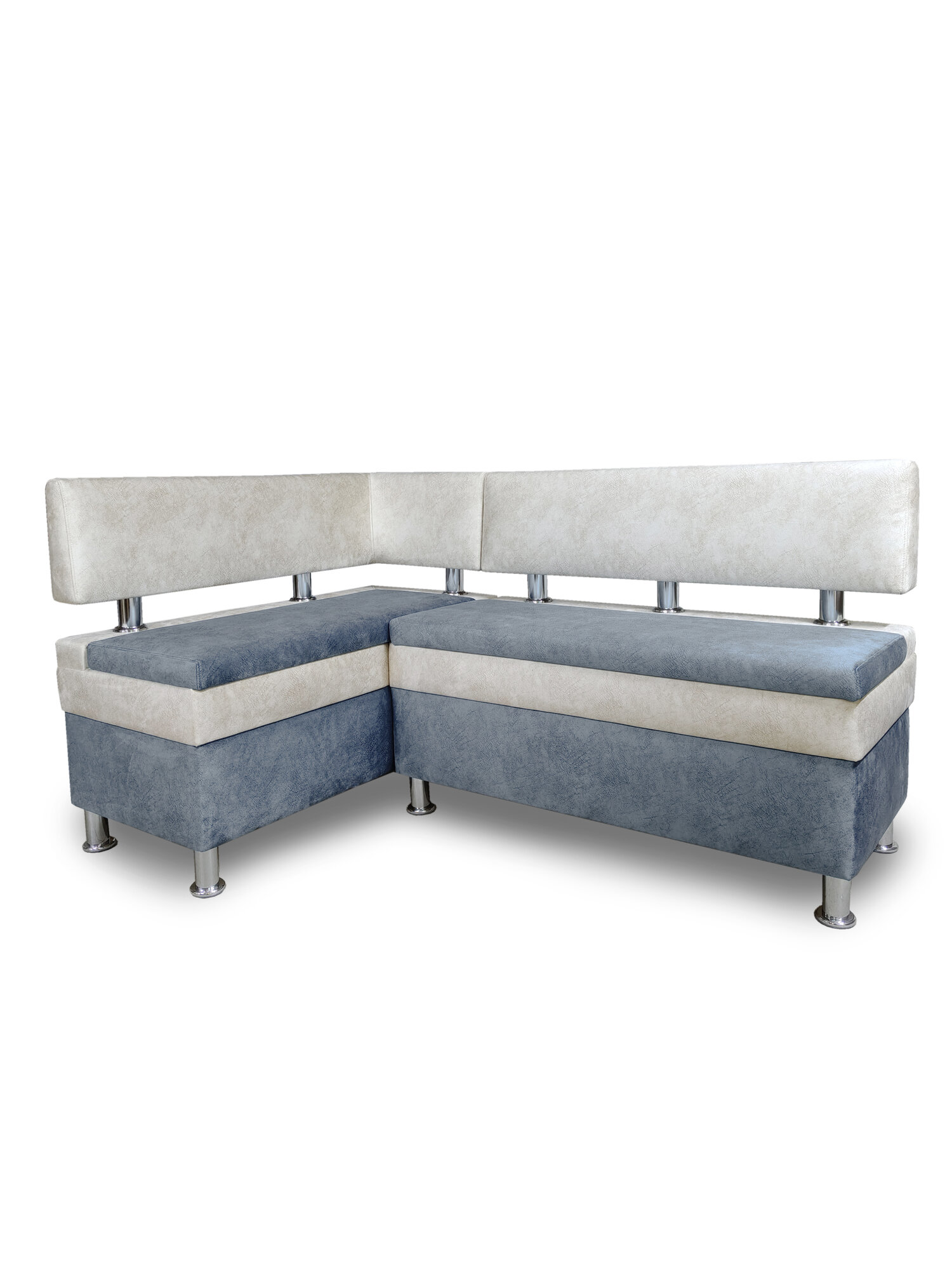 Кухонный уголок Форум-4 (110х152 левый) Серый/слоновая кость