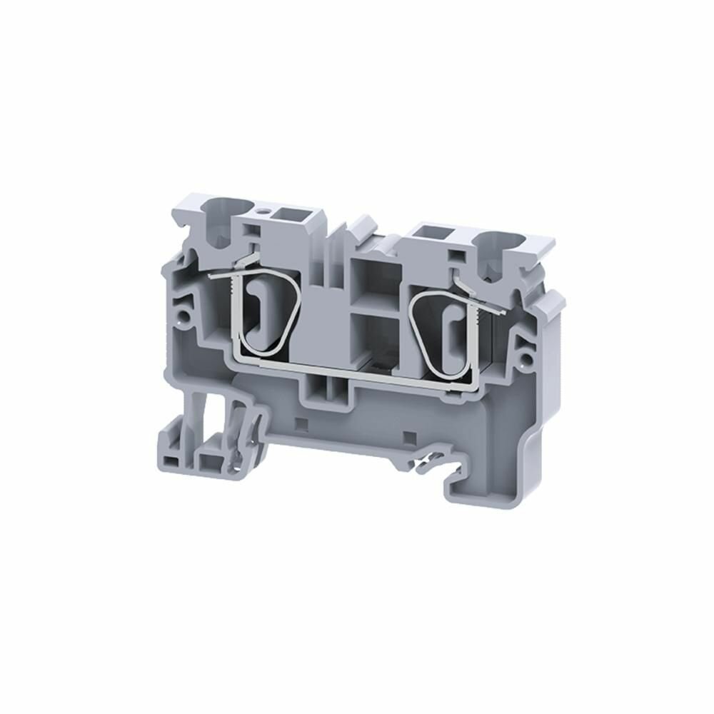 Клемма проходная КЭАЗ 6 мм2, пружинная OptiClip CX-6-I-41A-0,2-6-серый