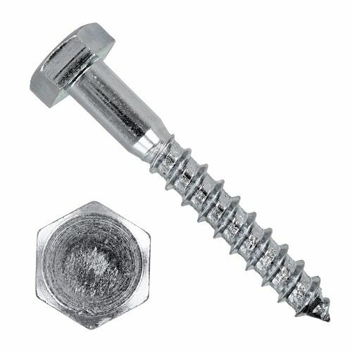 Набор шурупов Крепдил DIN571, 6х40 мм, сантехнический, оцинкованный, 20 шт