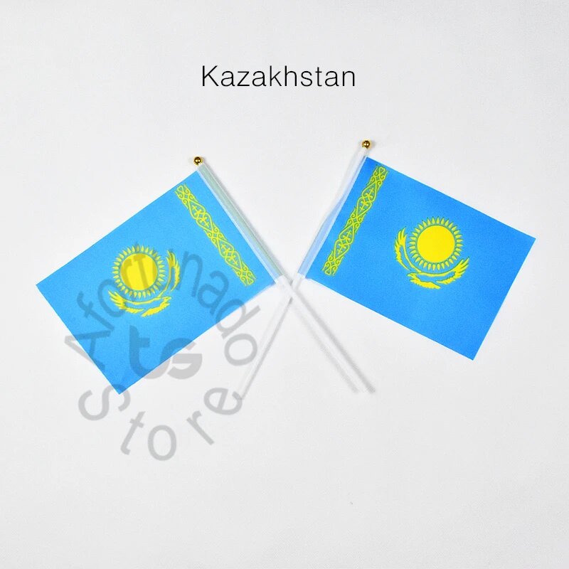 Флаги Казахстана 14*21 см, 10 шт, Аfortunado