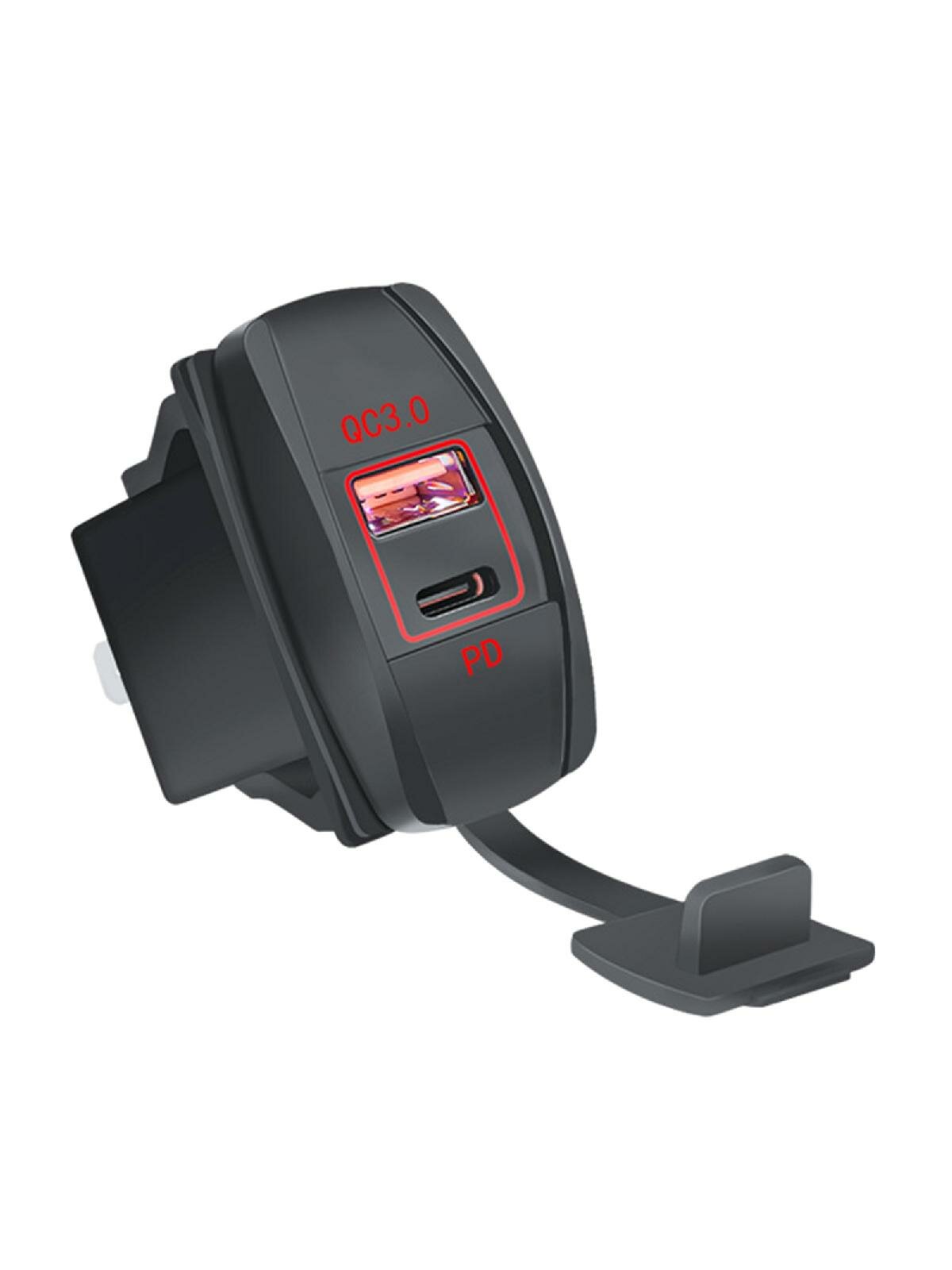 Розетка питания USB QC3.0 и PD Type C Адаптер 12V 24V Универсальный Порт зарядки