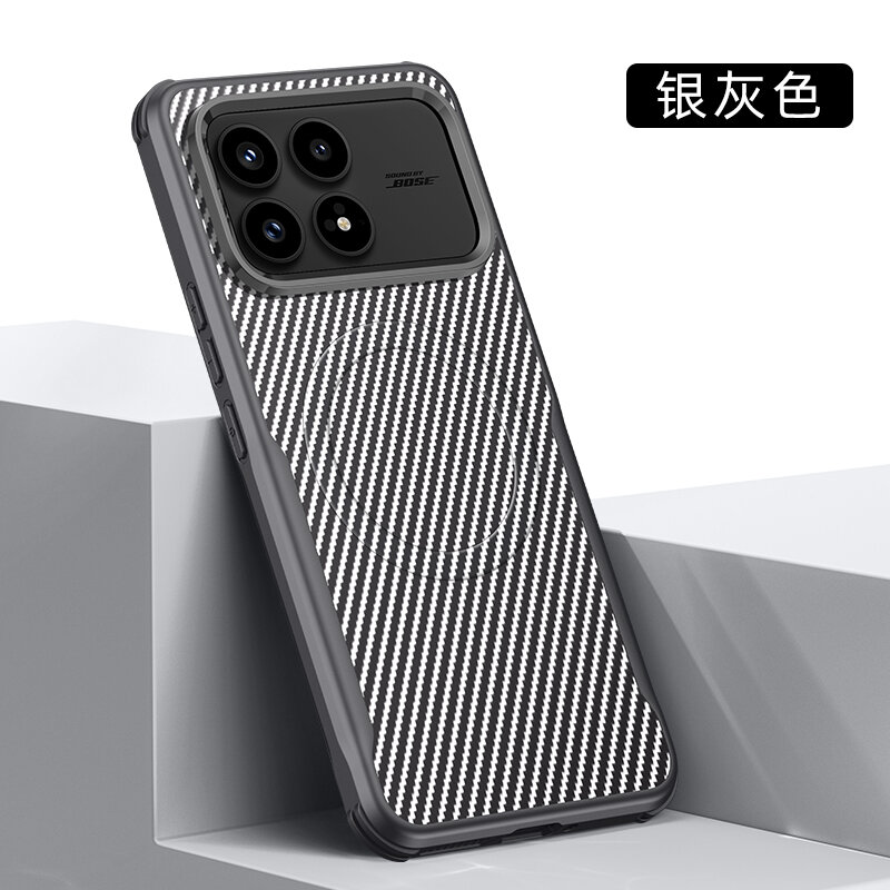 Чехол Для Poco F8 Pro/Сяоми Поко F8 Про, soft touch, чехол-кардиомонитор, искусственная кожа, поликарбонат (PC), защита камеры, ударопрочный, усиленные углы, Xiaomi, Poco F8 Pro, Silver,