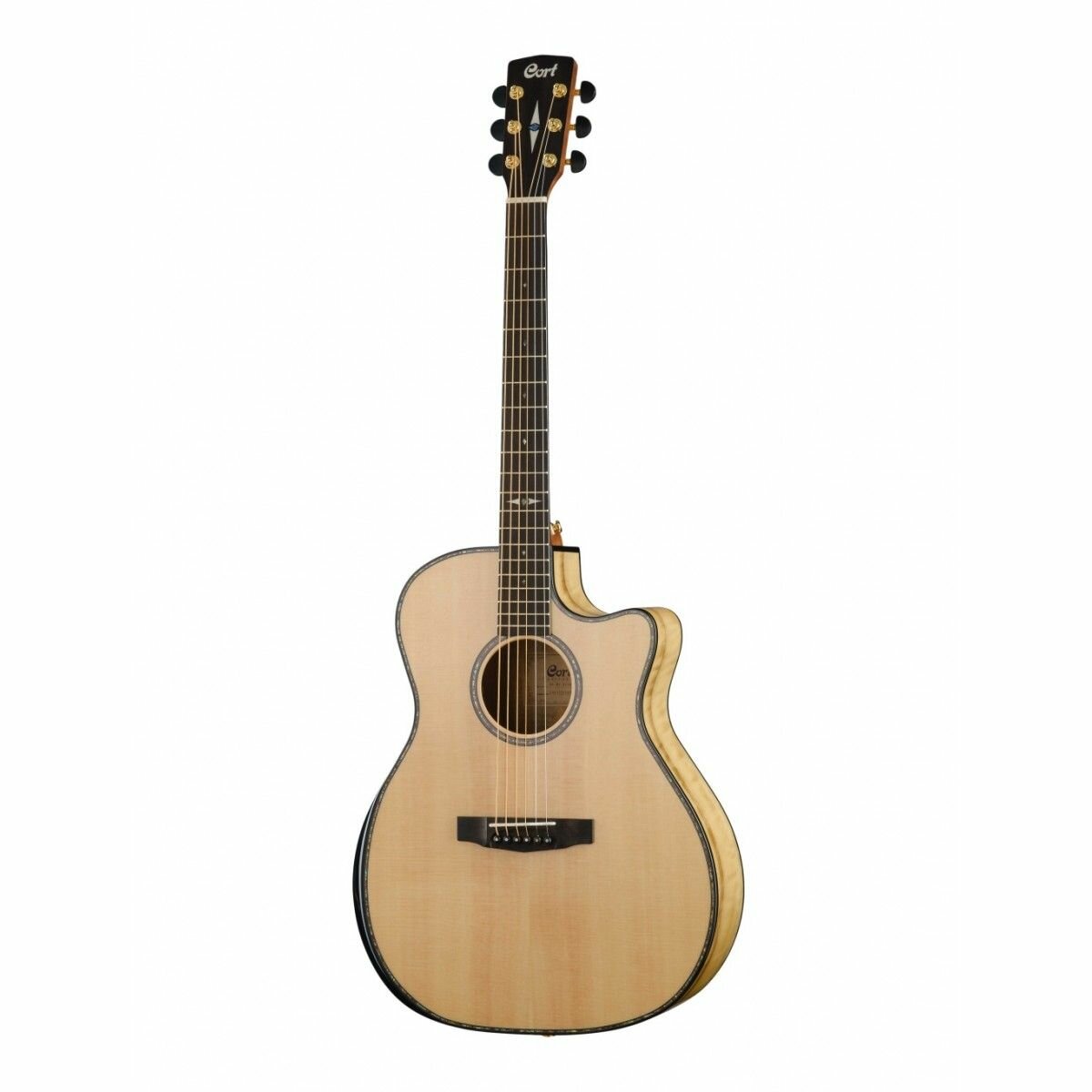 GA-MY-Bevel-NAT Grand Regal Series Электро-акустическая гитара с вырезом, Cort
