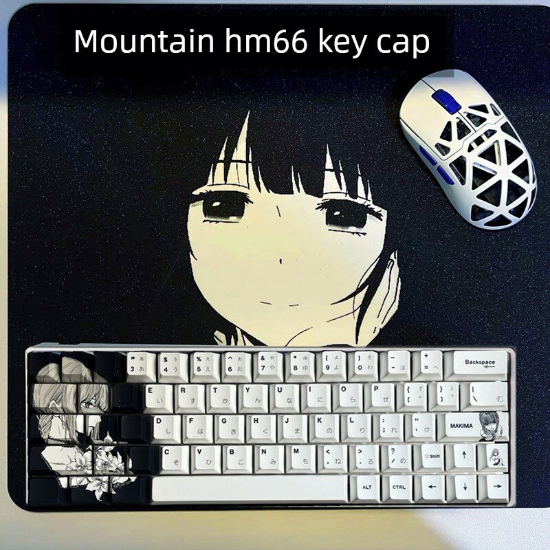 Колпачки для клавиатуры Machima PBT с сублимационной печатью, совместимые с Wooting Night Demon EZ63, Made68, EV63,