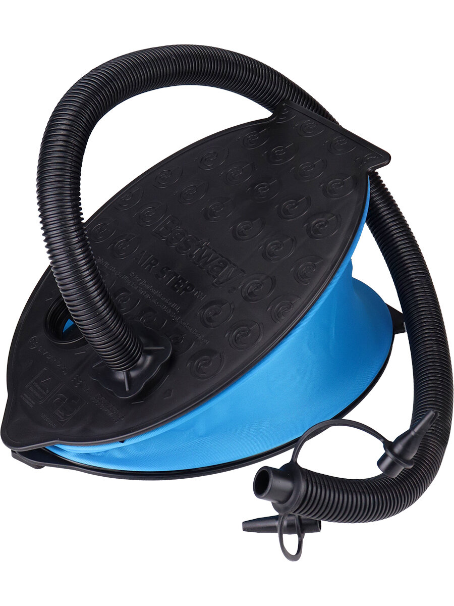 Насос ножной 28х19см Bestway, 1,4л/цикл, шланг с 3-мя насадками (Арт. 62004)