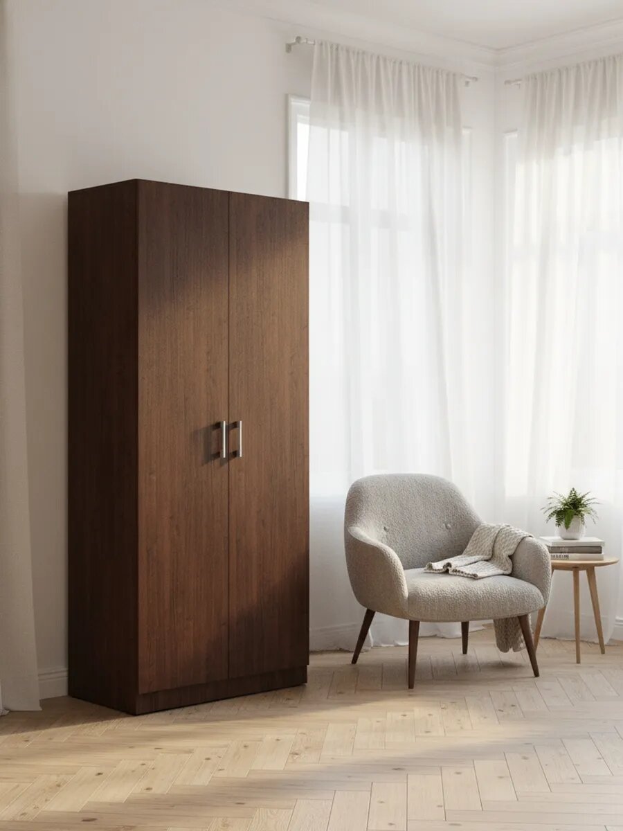 На балкон в спальню распашной шкаф FRESTER с полками для одежды, от производителя