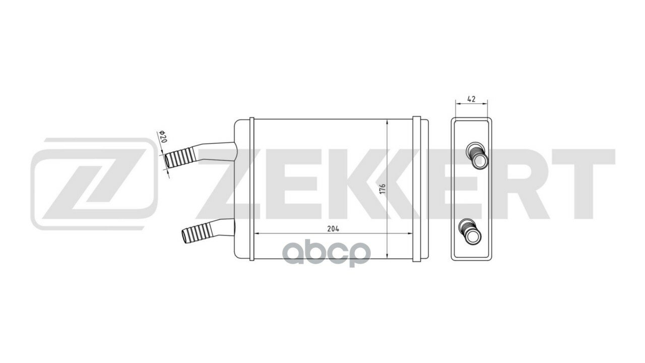 Радиатор отопителя Gaz Volga (31105) 06- Zekkert арт. mk-5167