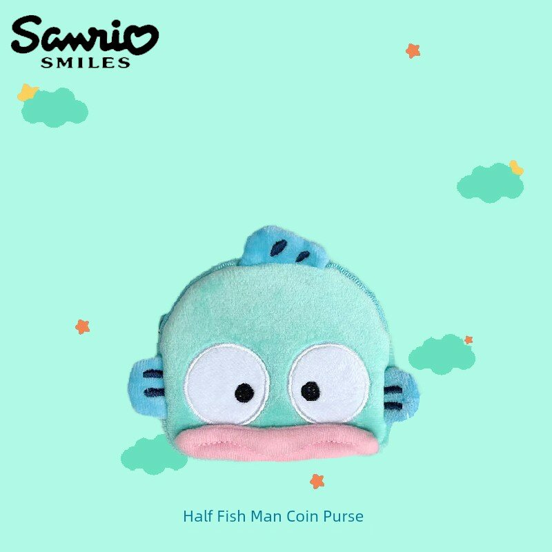 Официальный брелок Sanrio «Русалка Хантон», кукла-рыбка, милый шарм для сумки, маленькое украшение, брелок для рюкзака