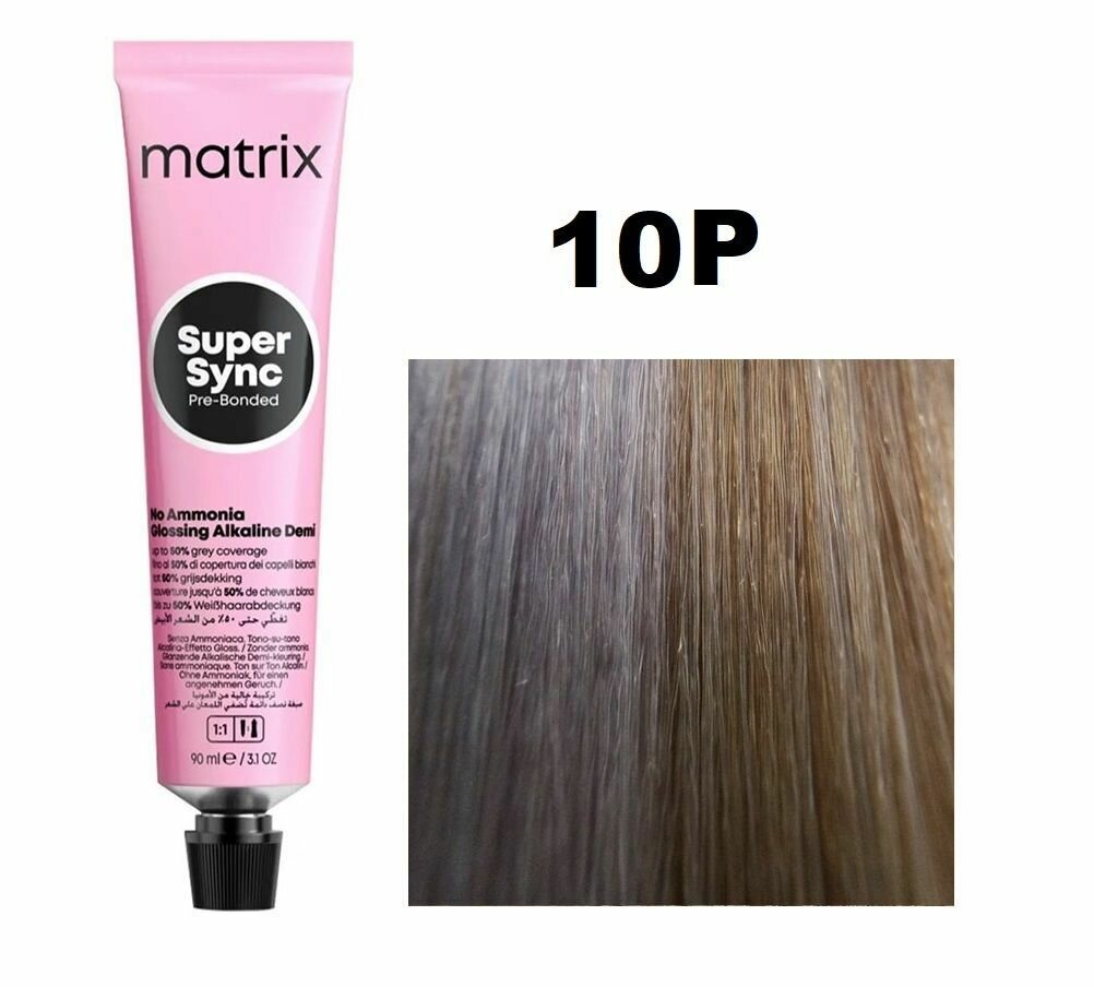 Matrix SoColor Super Sync 10P 10.9 Краситель для волос тон-в тон Oчень-очень светлый блондин жемчужный, 90 мл
