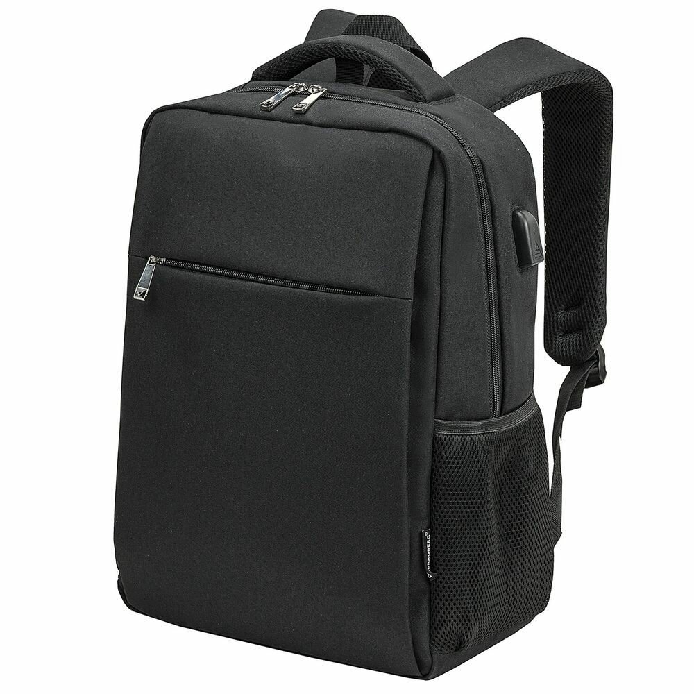 Рюкзак BRAUBERG FUNCTIONAL с отделением для ноутбука, USB-порт, багажная лента, Firm, 43x30x15 см