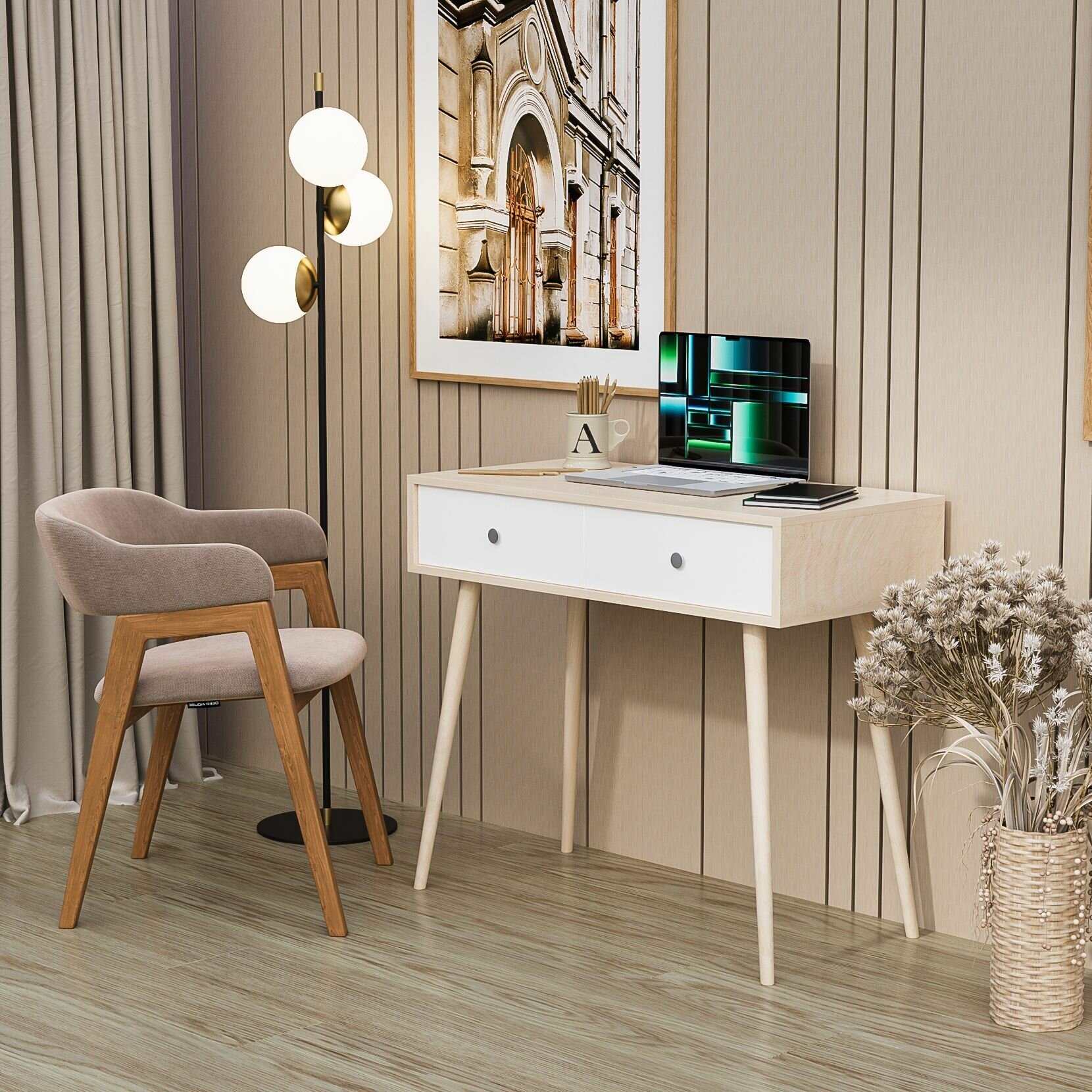 Стол письменный, компьютерный, туалетный столик 90х45х75 см