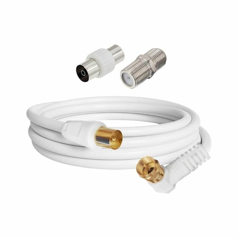 Постоянный функциональный кабель 1м, Прямой эфир ТВ9.5 - F мужской изгиб головки