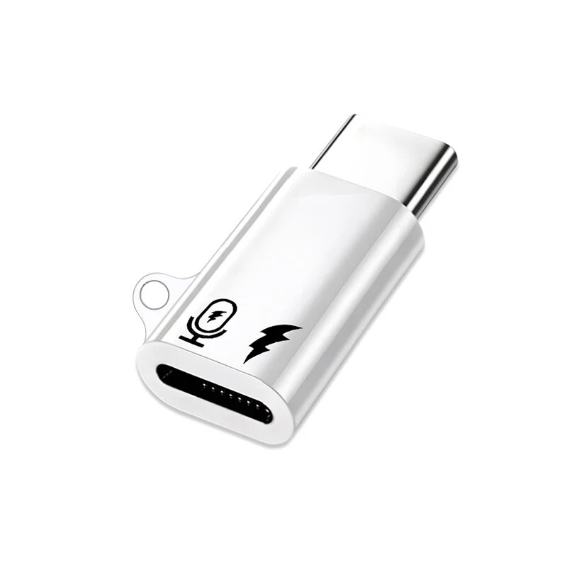 Адаптер OTG USB C к Lightning для микрофона IPhone 16, Android, высокоскоростное освещение для передачи данных, преобразователь «мама» на «папа» типа C 1PCS-B with Keyhole