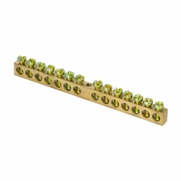 Шина PEN «ноль-земля» 6х9 14 отвер. латунь крепеж по центру PROxima EKF sn0-63-14