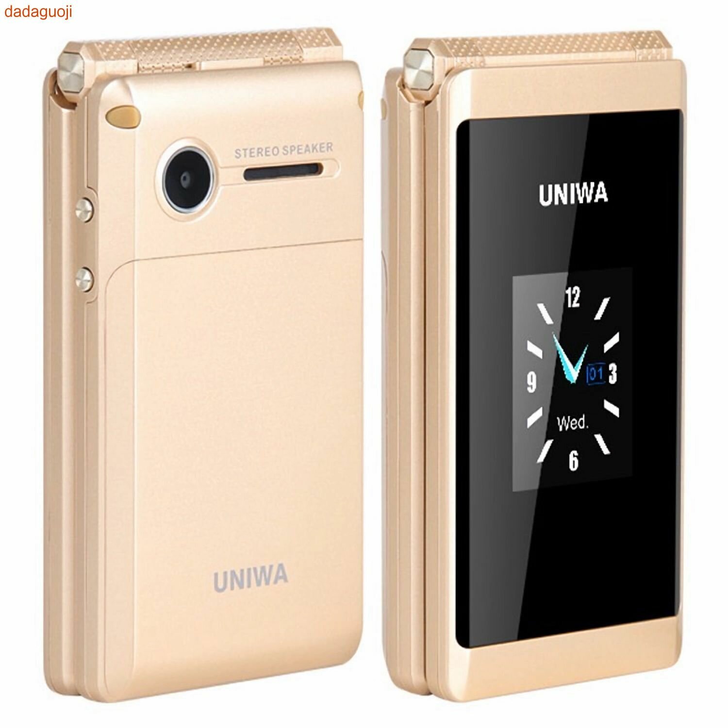 Мобильный телефон раскладушка кнопочный UNIWA X28 Gold