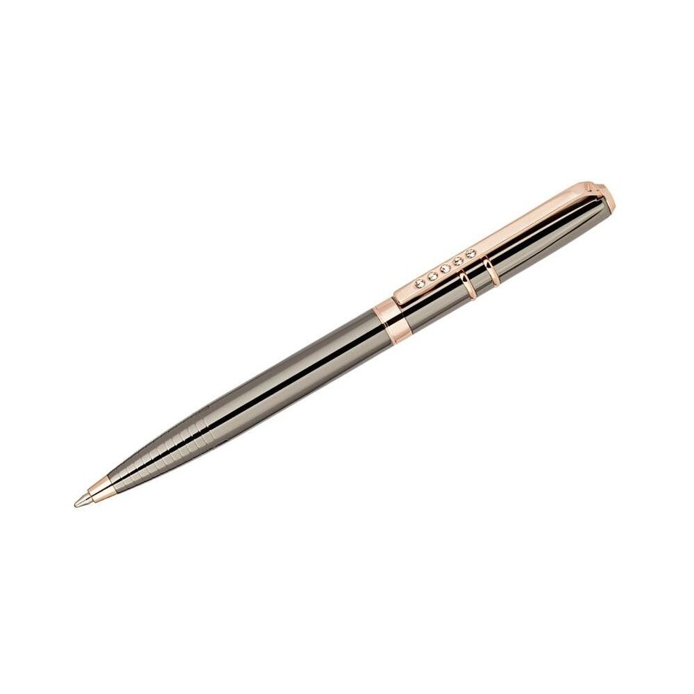 Delucci CPs_11227 Ручка шариковая delucci sole синяя 1,0мм, цвет корпуса - оружейный металл, поворот, подарочная упаковка