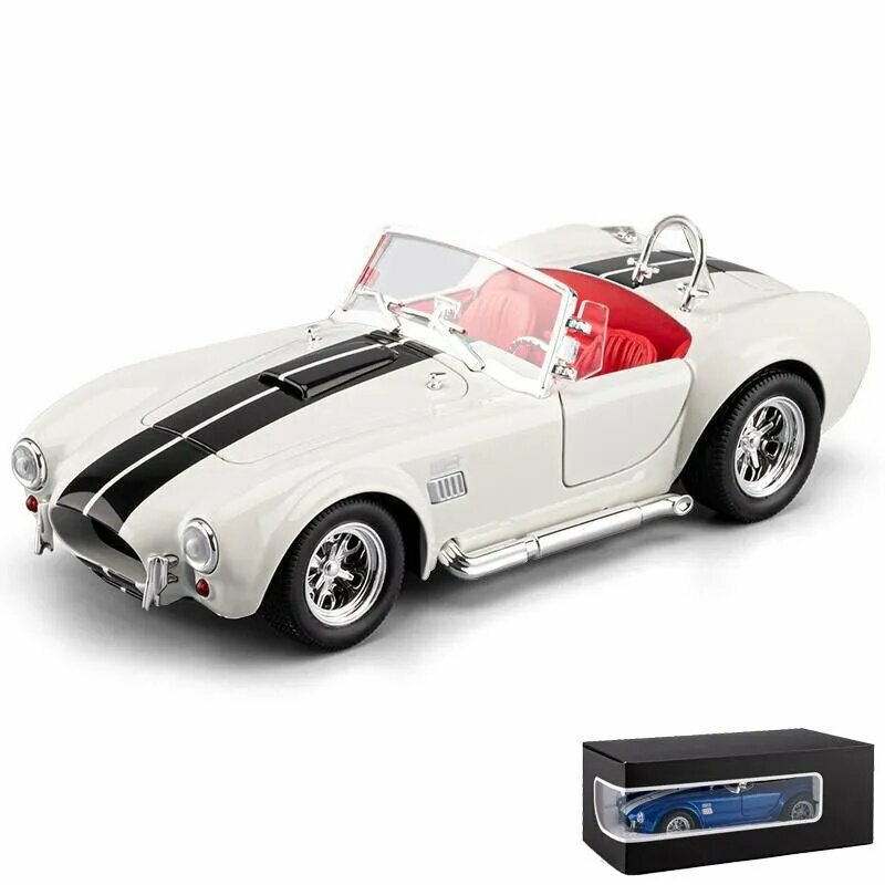 Модель автомобиля Ford Shelby Cobra, с эффектами, металл, 1:24