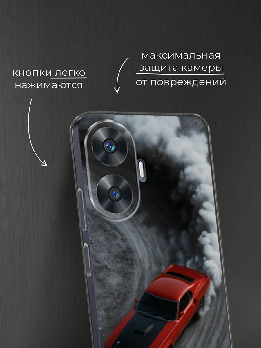 Чехол на Realme C55 / Реалми C55 с принтом Скоростная машина 2 — фото 1
