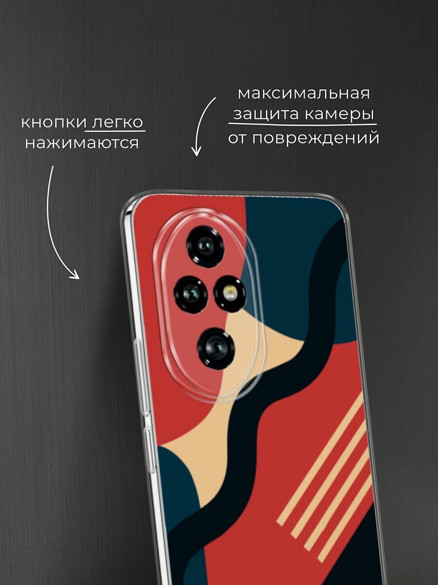 Чехол на Honor 200 Pro / Хонор 200 Про с принтом Абстрактные линии — фото 1