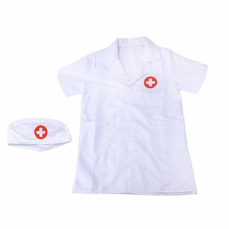 Детский костюм врача и медсестры-белый