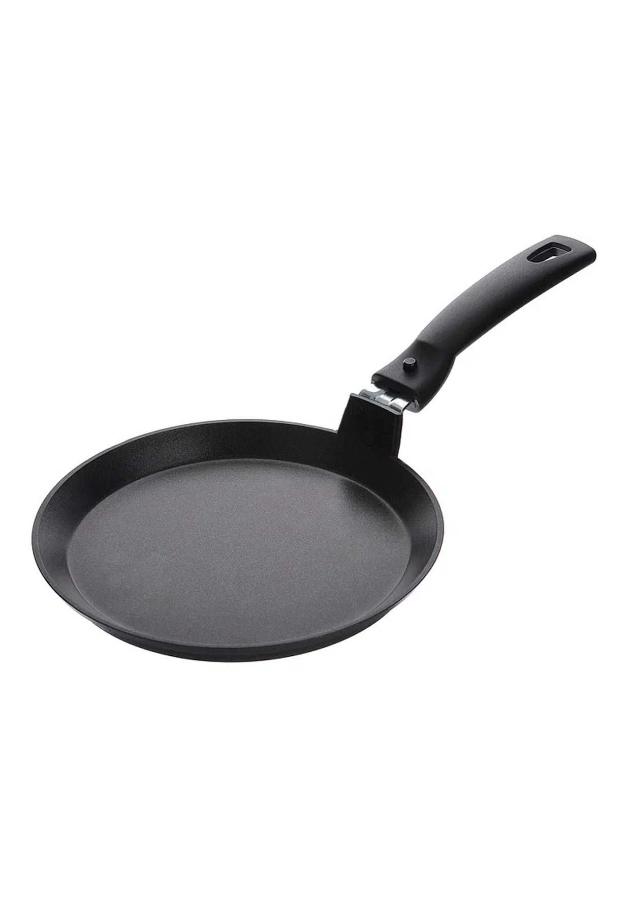 Сковорода блинная "Kukmara", c антипригарным покрытием, со съемной ручкой, цвет: черный. Диаметр 22 см. сб220а