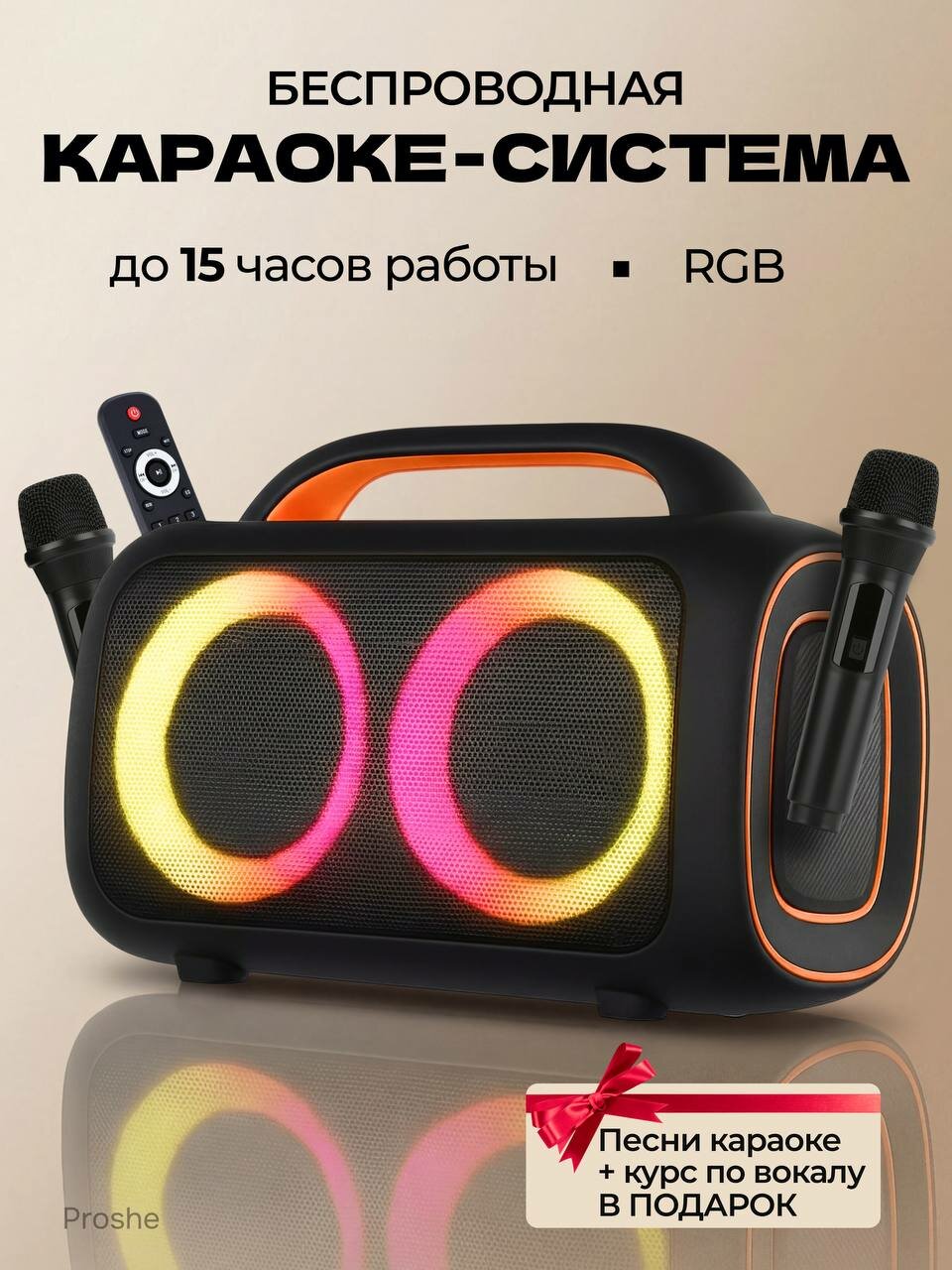Караоке система с двумя микрофонами