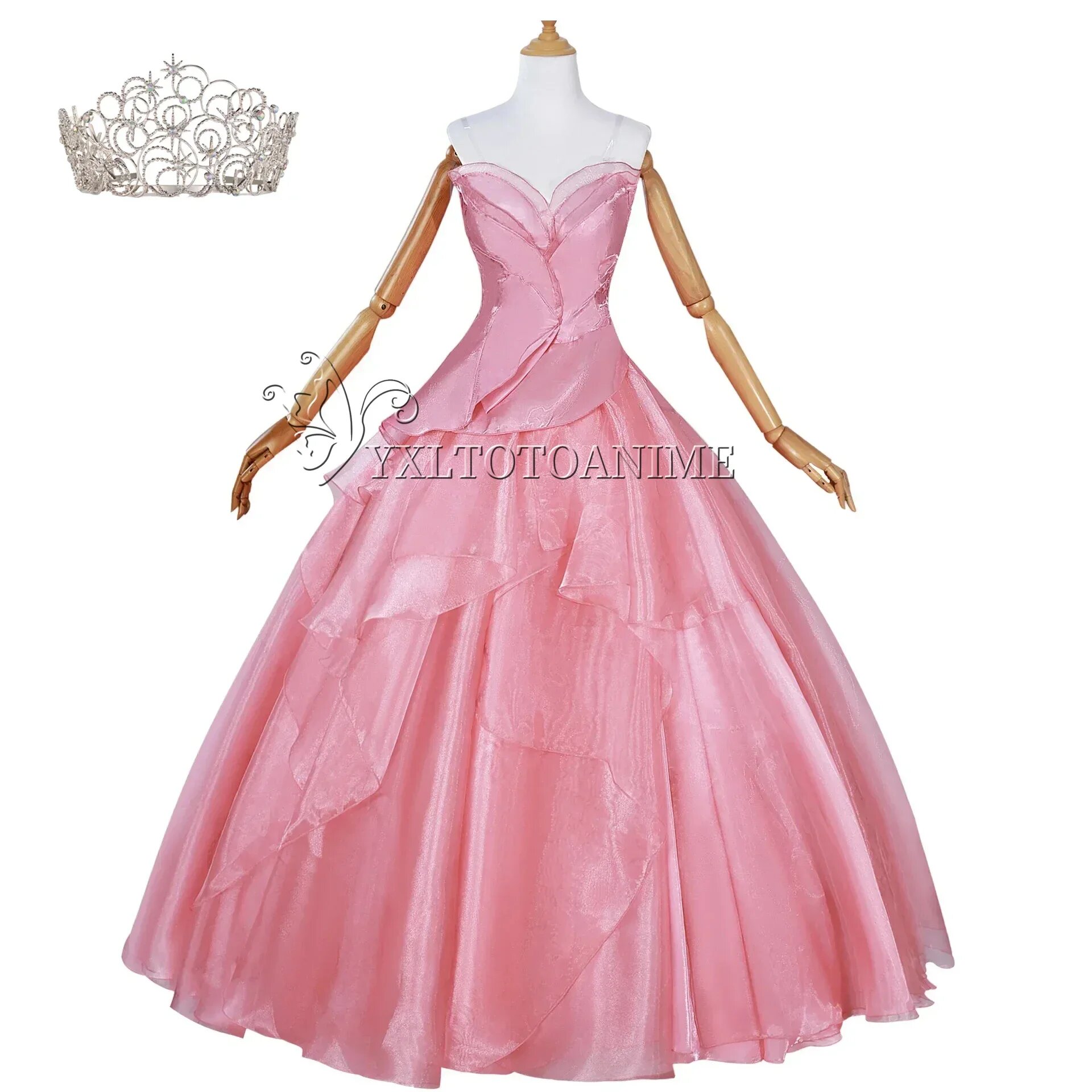 Косплей костюм Glinda розовый, XXL, package 2A