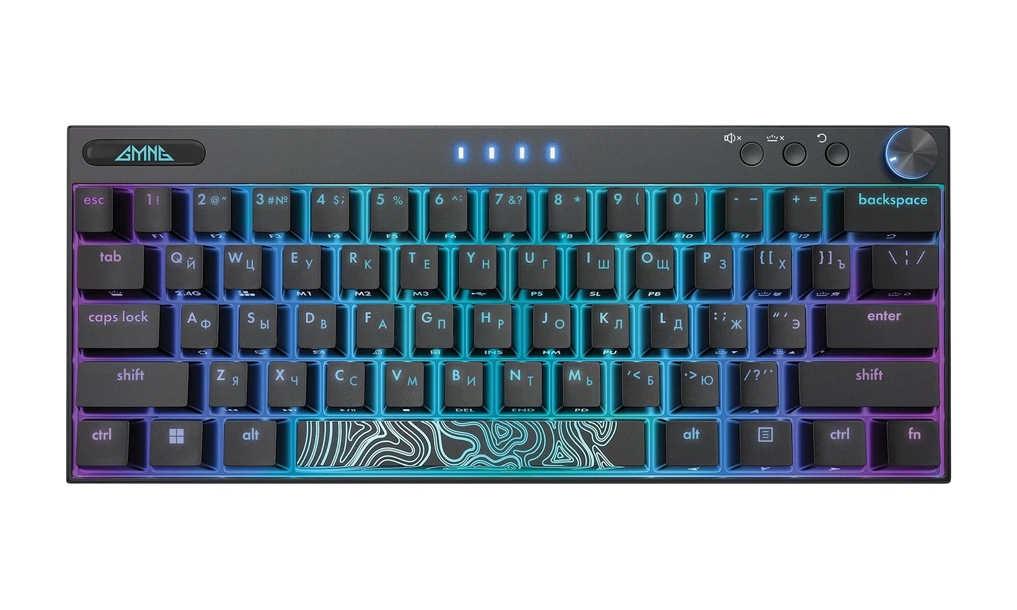 Клавиатура GMNG GG-KB500XW, русские и английские буквы, черный (1910516)