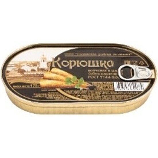 Корюшка Ладожская Рыбная Компания копченая в масле 175 г
