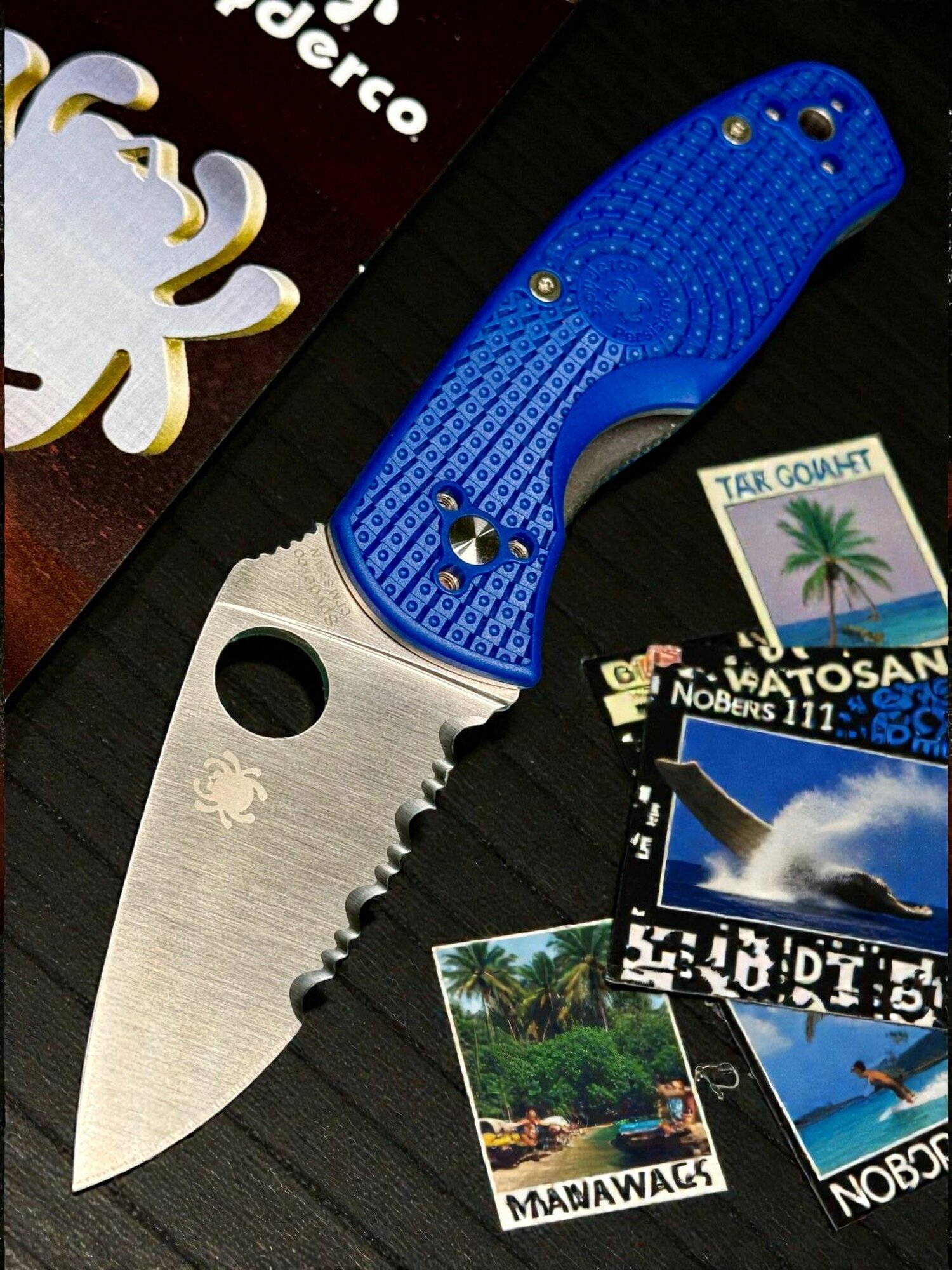 Нож складной Spyderco SC136PSBL Persistence, S35VN Serrated Blade