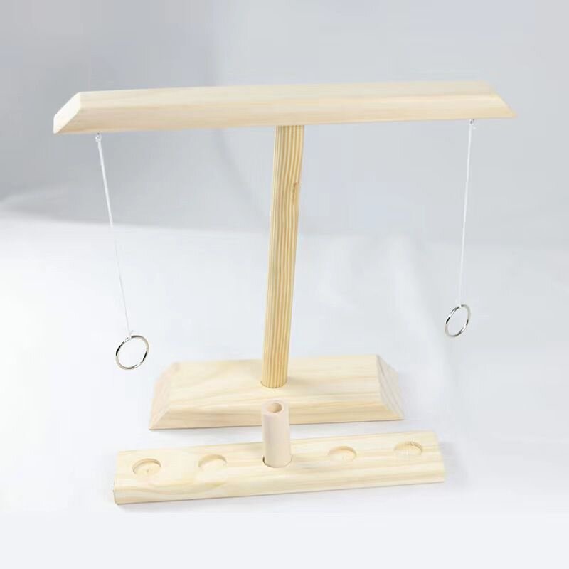 Деревянная игра в кольцеброс для детей и взрослых, белая