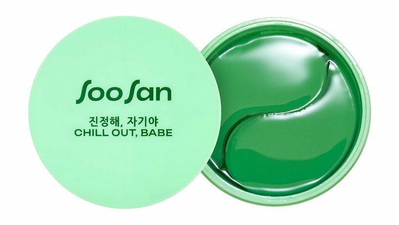 Soosan Pistachio Centella Patches 60 увлажняющих гидрогелевых патчей для глаз против отеков с экстрактами фисташки и центеллы 90мл