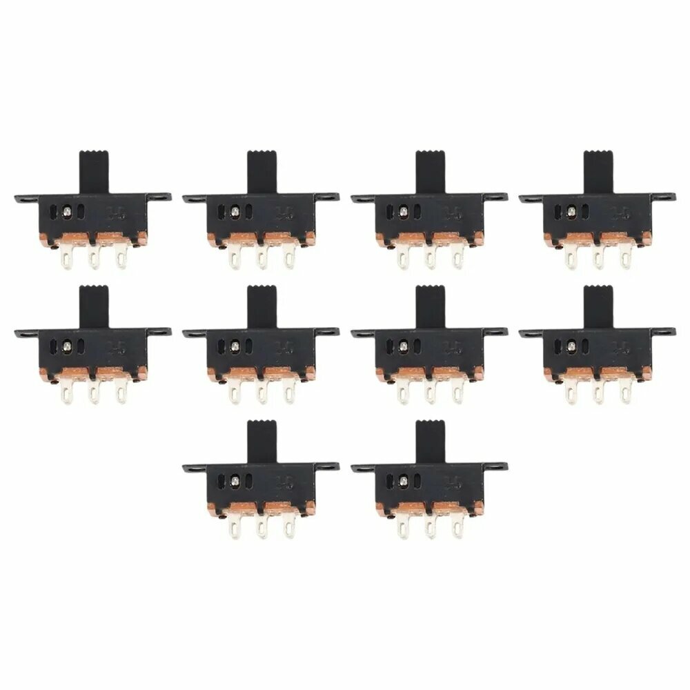 10 x DC 0.5A 50V 3-позиционный 2P2T DPDT панельный ползунковый переключатель SS23D32